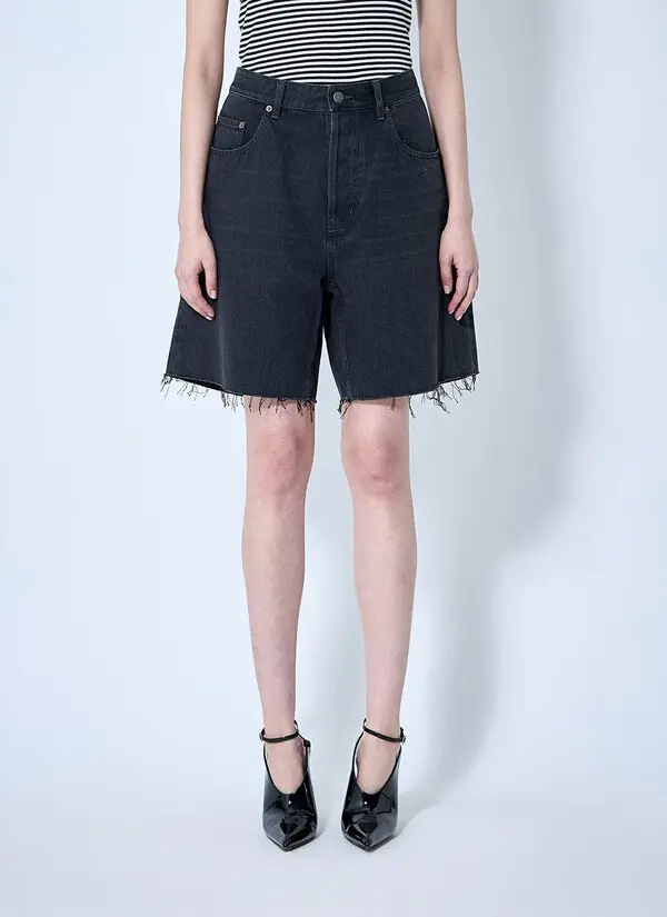 Saint Laurent Denim Shorts - Black