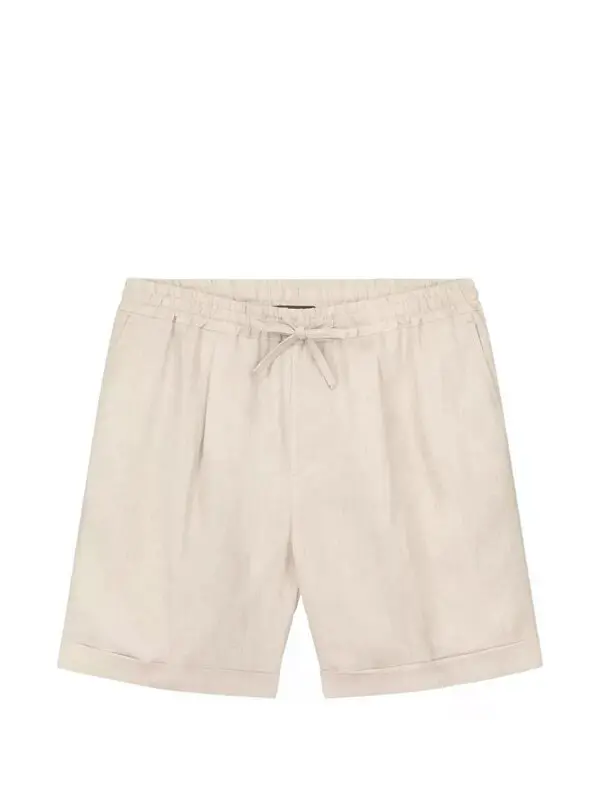 AURELIEN Drawstring Pleated Shorts - Neutrals