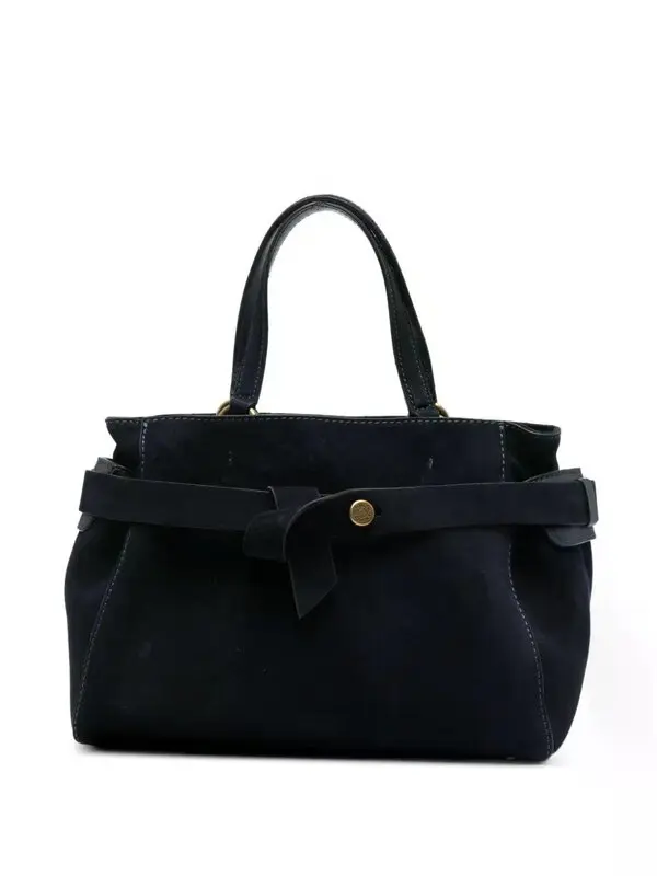GIANNI CHIARINI Miranda Buckled Suede Tote Bag - Blue
