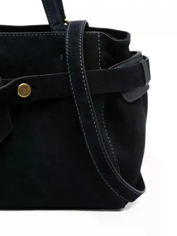 GIANNI CHIARINI Miranda Buckled Suede Tote Bag