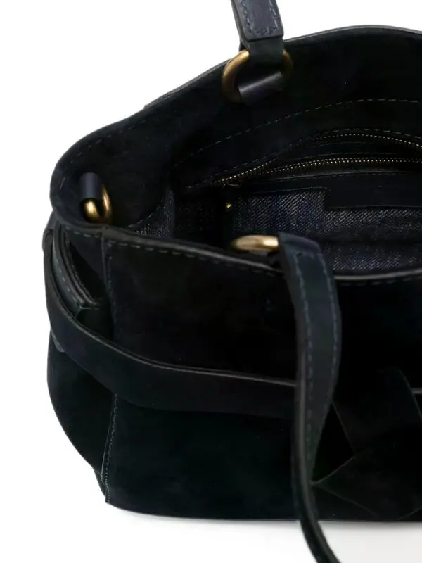 GIANNI CHIARINI Miranda Buckled Suede Tote Bag