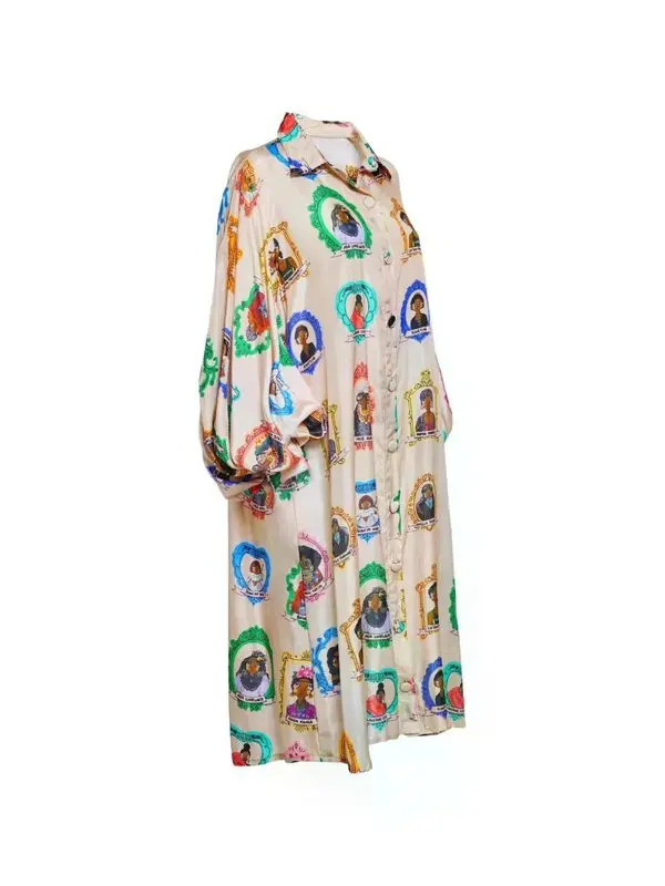 A.NTY STORY Balloon-sleeve Midi Dress
