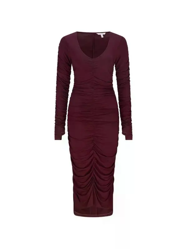 LIZ SKORSIS Viva Ruched Midi Dress
