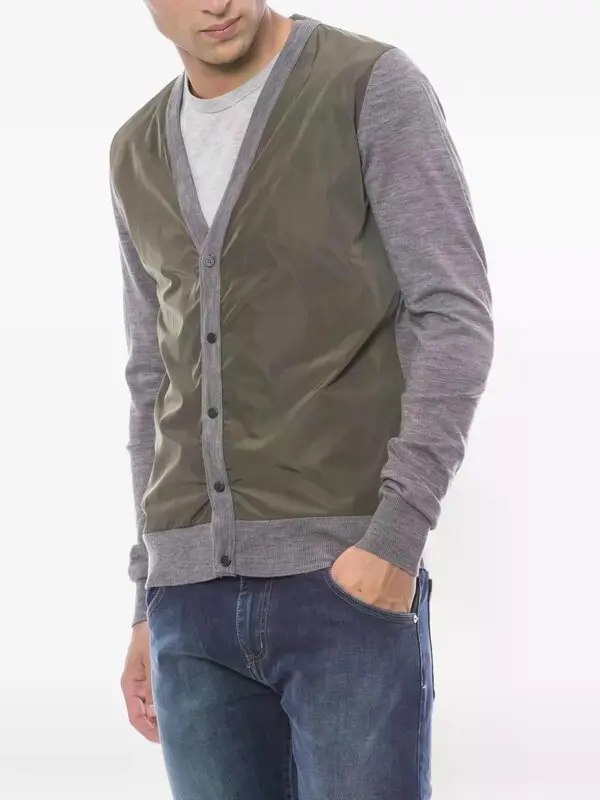FERRI Tess Panelled Wool Cardigan