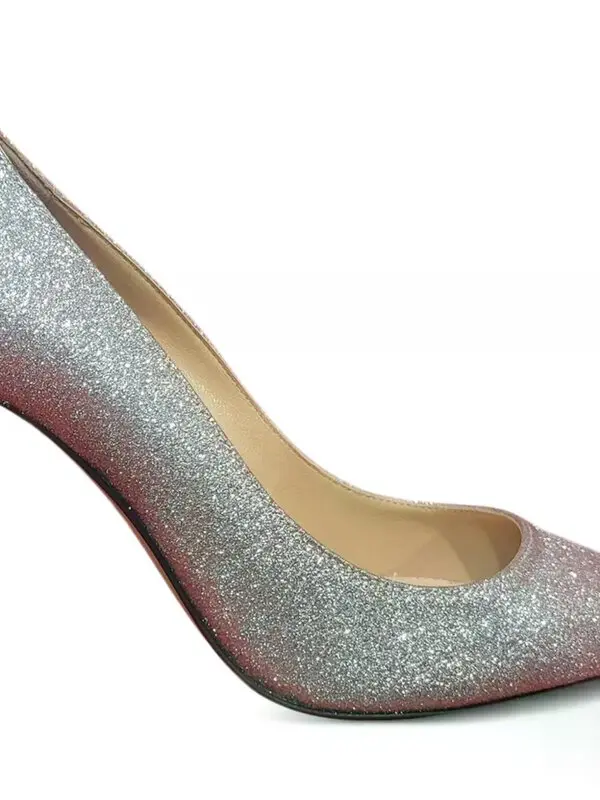 SERGIO ROSSI Glitter-effect Pointed-toe Pumps