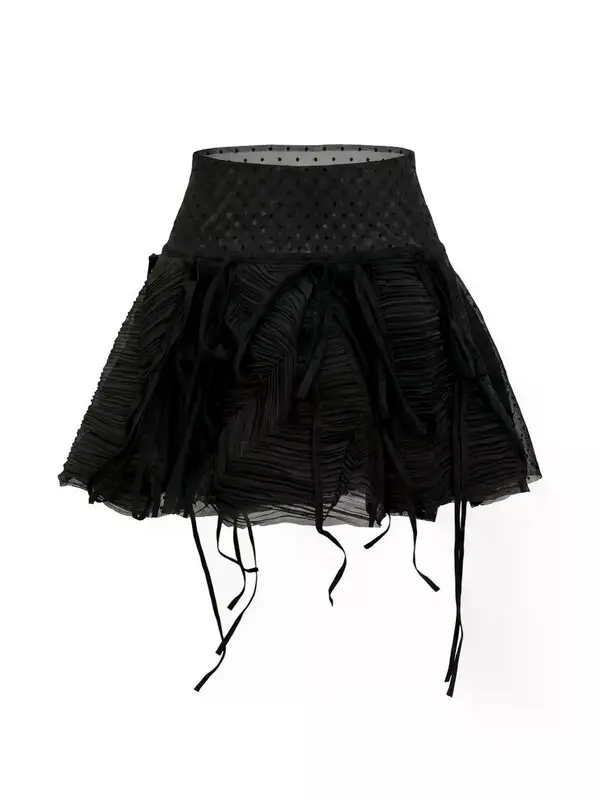 PAPER DOLLS Pleated Organza-panelled Bubble Mini Skirt