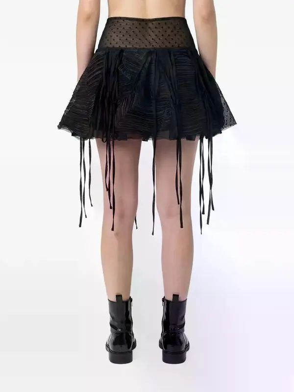 PAPER DOLLS Pleated Organza-panelled Bubble Mini Skirt