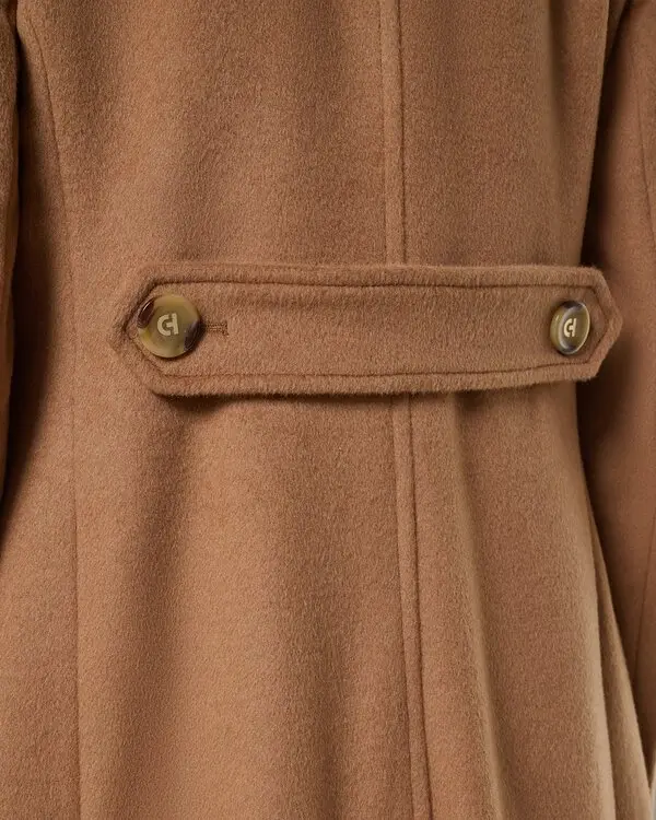 Cole Haan Stand Collar Wool Blend Coat