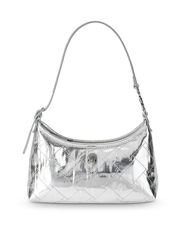 Kurt Geiger Kurt Sling Quilted Leather Shoulder Bag - Silver