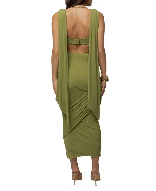JLUXLABEL Divine Drape Skirt Set - Lime