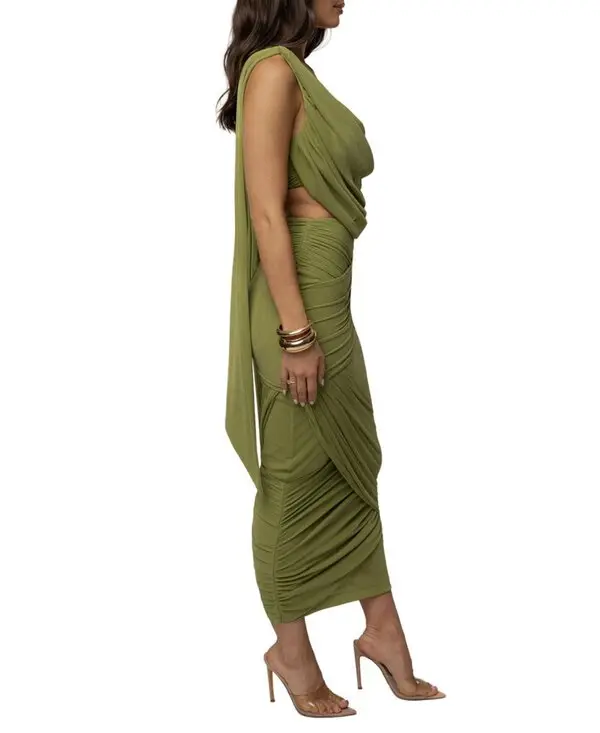 JLUXLABEL Divine Drape Skirt Set - Lime