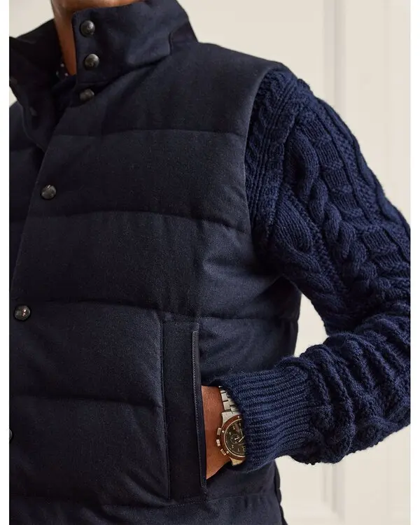 Ralph Lauren Purple Label Cashmere Stretch Down Vest