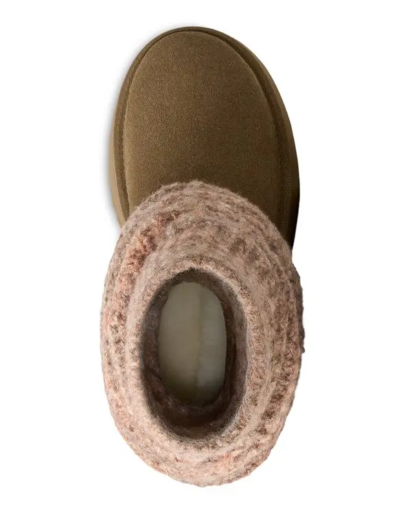 UGG Classic Mini Dipper Legwarmer Suede Boots - Light Bronze