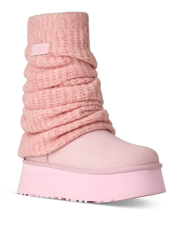 UGG Classic Mini Dipper Legwarmer Suede Boots - Ribbon Candy