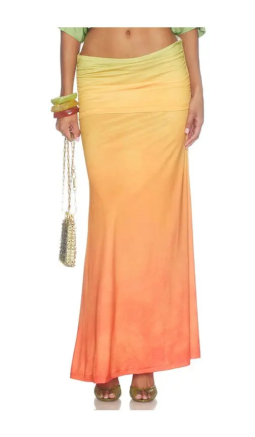 MIRAE Sunset Skirt In Orange