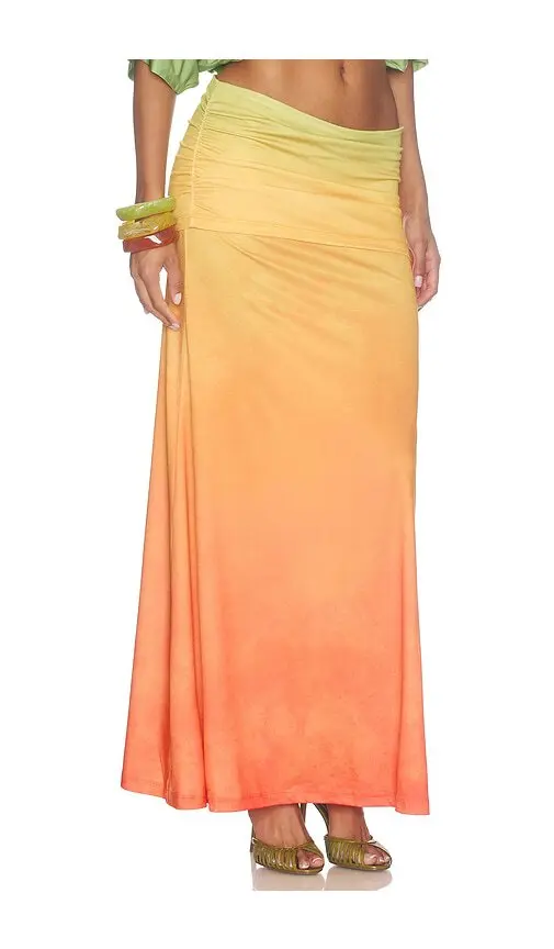 MIRAE Sunset Skirt In Orange