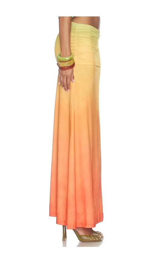 MIRAE Sunset Skirt In Orange