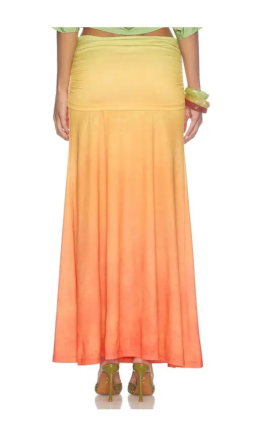 MIRAE Sunset Skirt In Orange