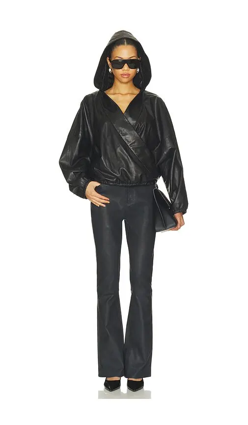 HERSKIND Sisi Leather Hooded Blouse