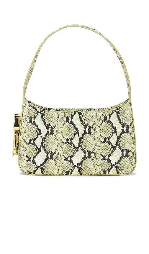 Edie Parker Burn Collection Shoulder Bag In Green - Green Python