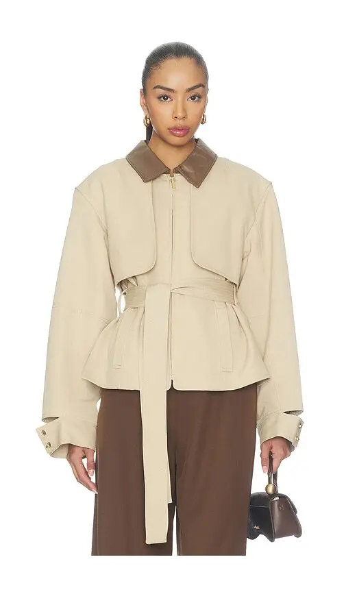 Cult Gaia Amyra Jacket In Neutral - Thrush