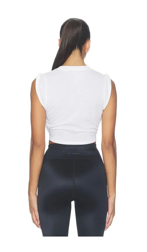 NIKESKIMS Crop Twist Tank Top In White