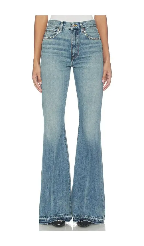 RE/DONE Jane Bootcut Jeans In Blue - Thunderstruck