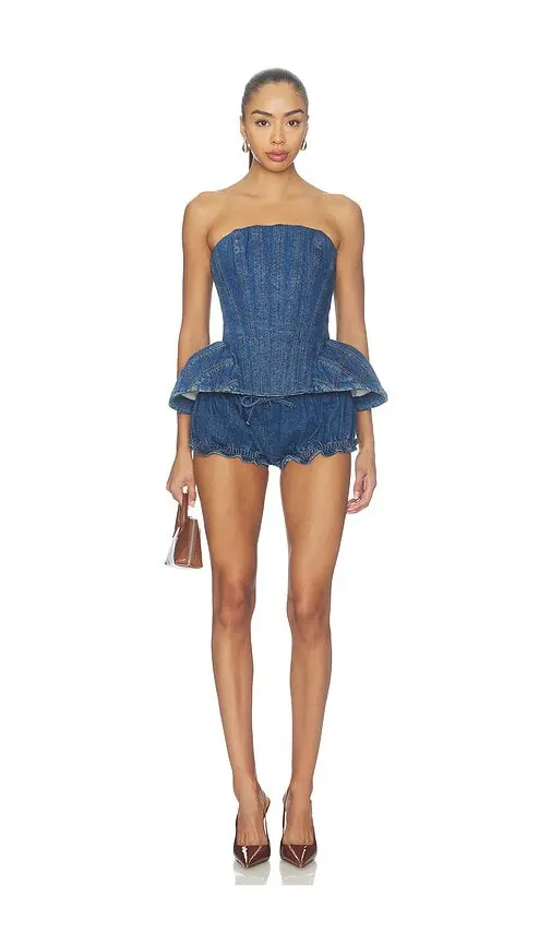 AKNVAS Emmi Corset Denim Top