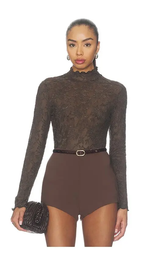 Astr The Label Kyra Top In Brown