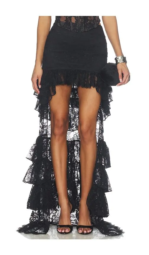 Retrofete Cyrus Lace Skirt - Black