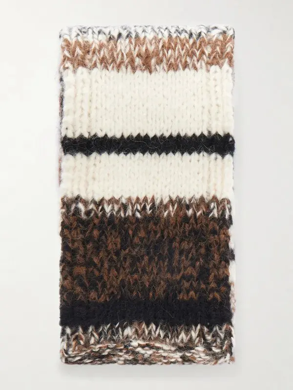 LAUREN MANOOGIAN Rio Striped Alpaca, Pima Cotton And Merino Wool-blend Scarf - Multi