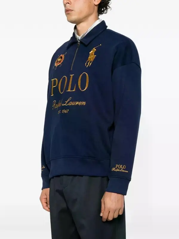 Polo Ralph Lauren Logo-embroidered Quarter-zip Sweater