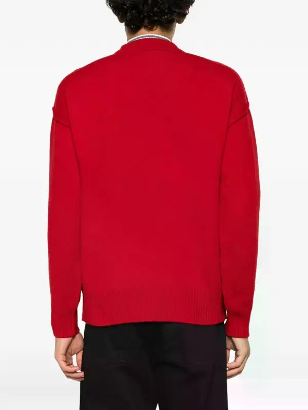 AMI Paris De Coeur Intarsia-knit Sweater