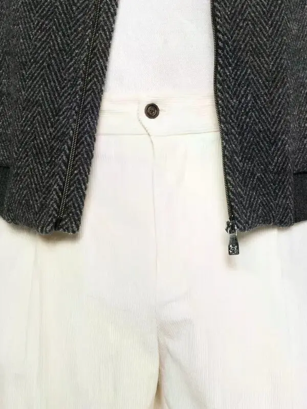 BAGNOLI SARTORIA NAPOLI Garda Corduroy Pleated Trousers