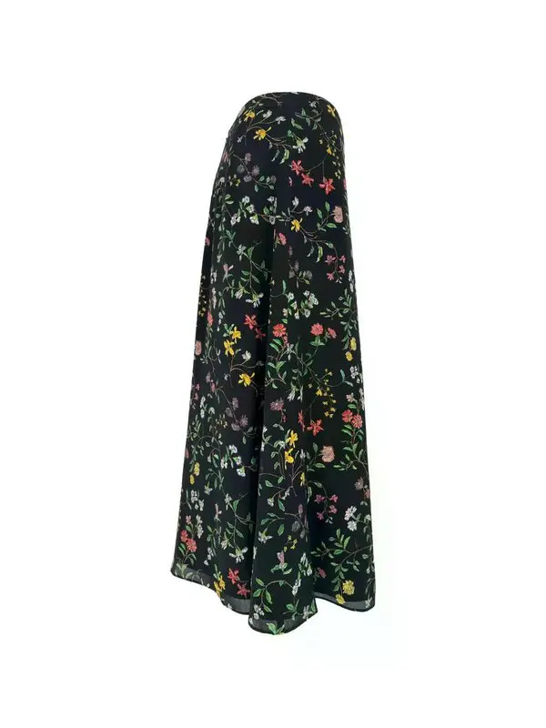 Altuzarra Caroline Floral-print Midi Skirt - Black