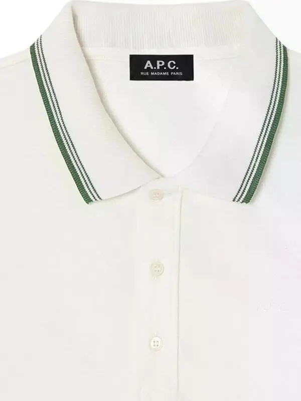 A.p.c. Striped-trim Cotton Polo Shirt