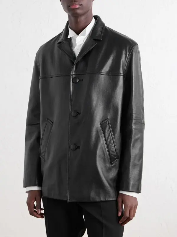 TOTEME Panelled Full-grain Leather Jacket