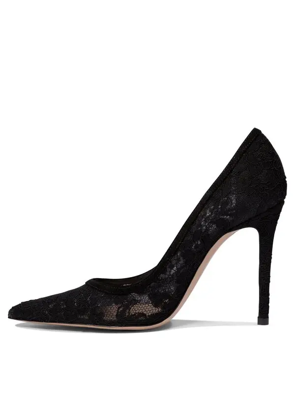 GIANVITO ROSSI Pointed-toe Lace Pumps