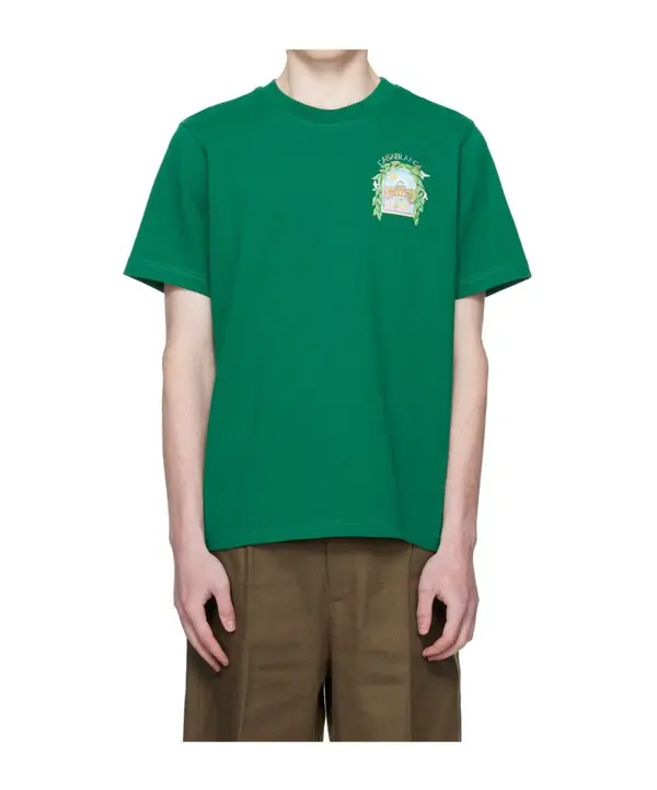 Casablanca Logo Crew Neck T-shirt - Green