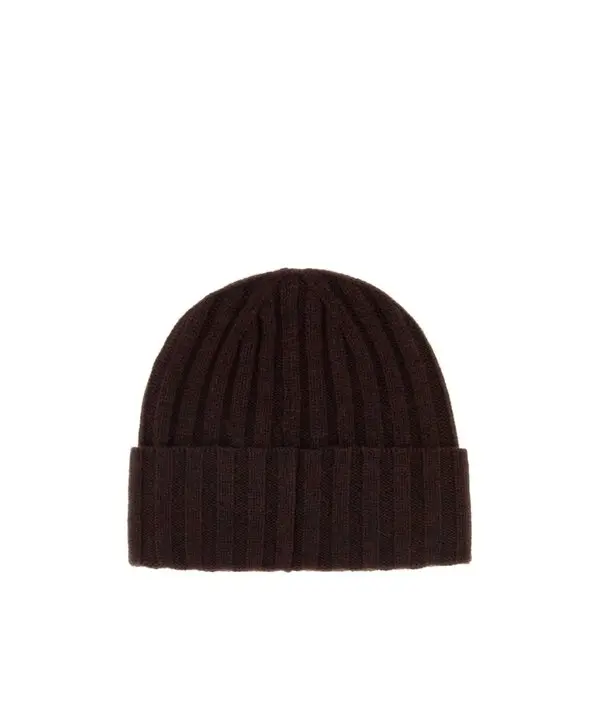 VIVIENNE WESTWOOD Ribbed Fold-over Beanie Hat - Brown
