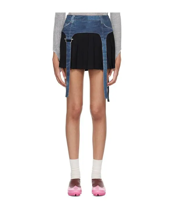 Andersson Bell Trompe L'oeil Pleated Mini Skirt