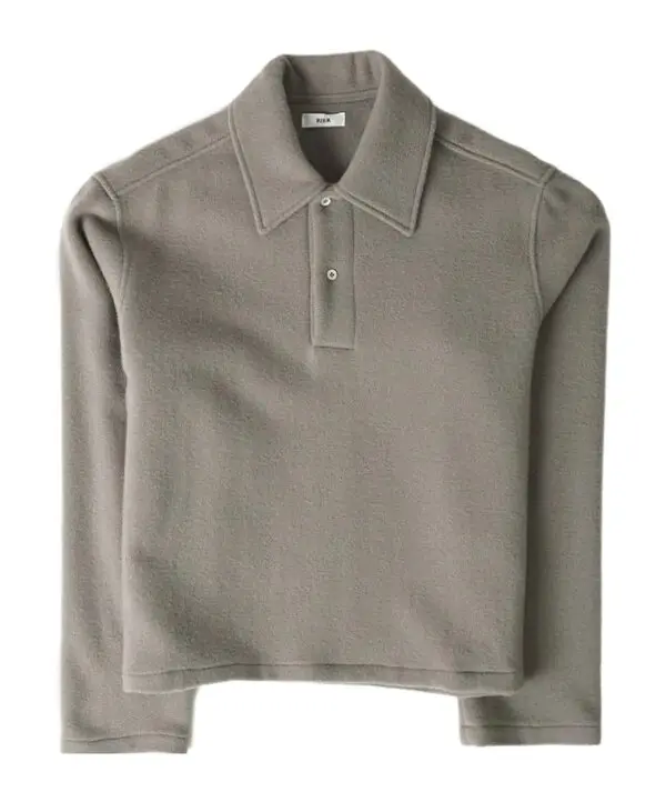 RIER Fog Fleece Polo Shirt - Gray