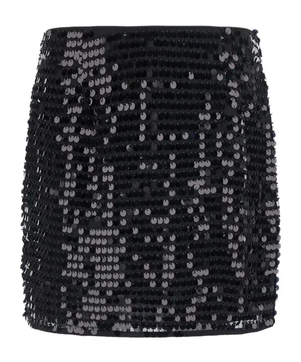 ROTATE BY BIRGER CHRISTENSEN Sequin Mini Skirt - Black
