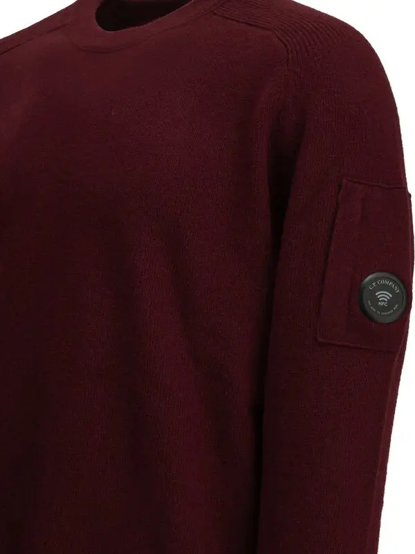 C.P. COMPANY Lens Crew Neck Knitted Sweater