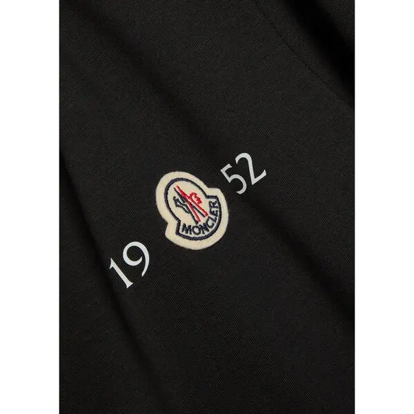 Moncler Arm Badge Cotton Short-sleeve Slim-fit T-shirt - Black