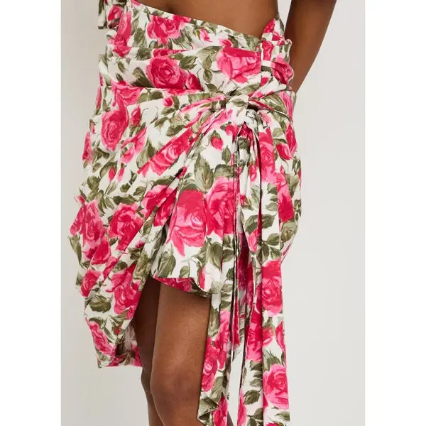 Chloé Floral Side-tie Midi Skirt - Multicolor
