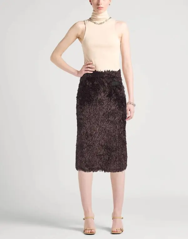 MAISON MARGIELA Solid-colored Knit Flare Skirt