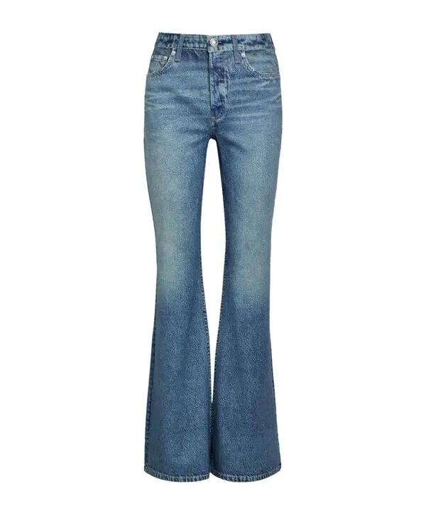 Rag & Bone Denim Printed Casual Pants - Blue