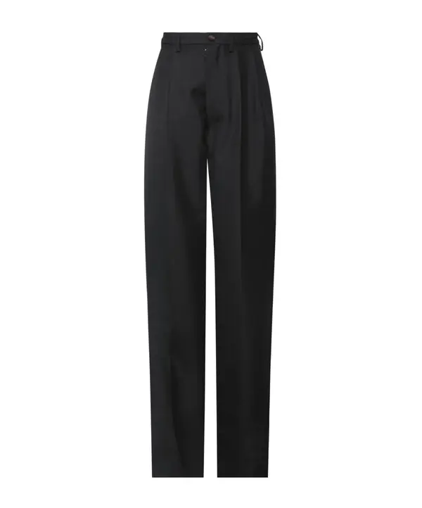 MAISON MARGIELA Solid-colored Satin Trousers