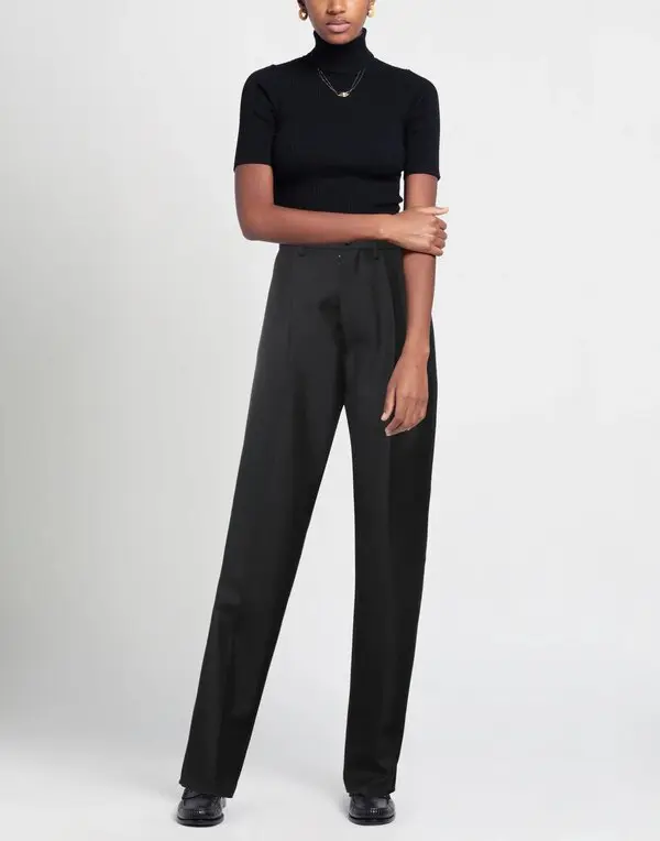 MAISON MARGIELA Solid-colored Satin Trousers